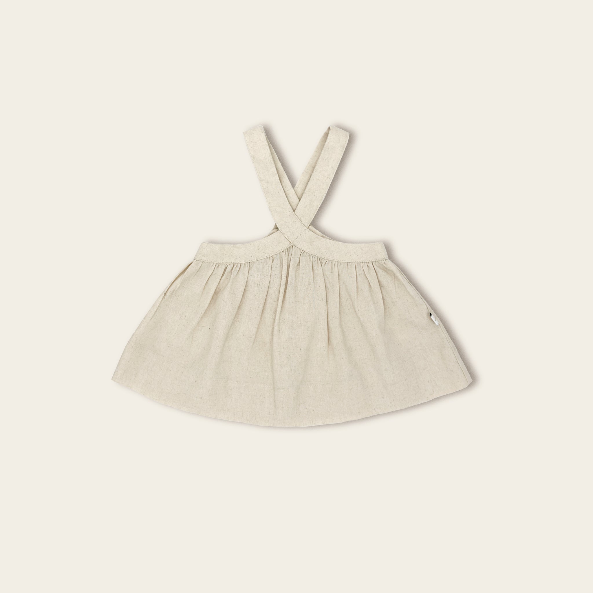 Natural Linen Pinafore - Vintage-Inspired Design