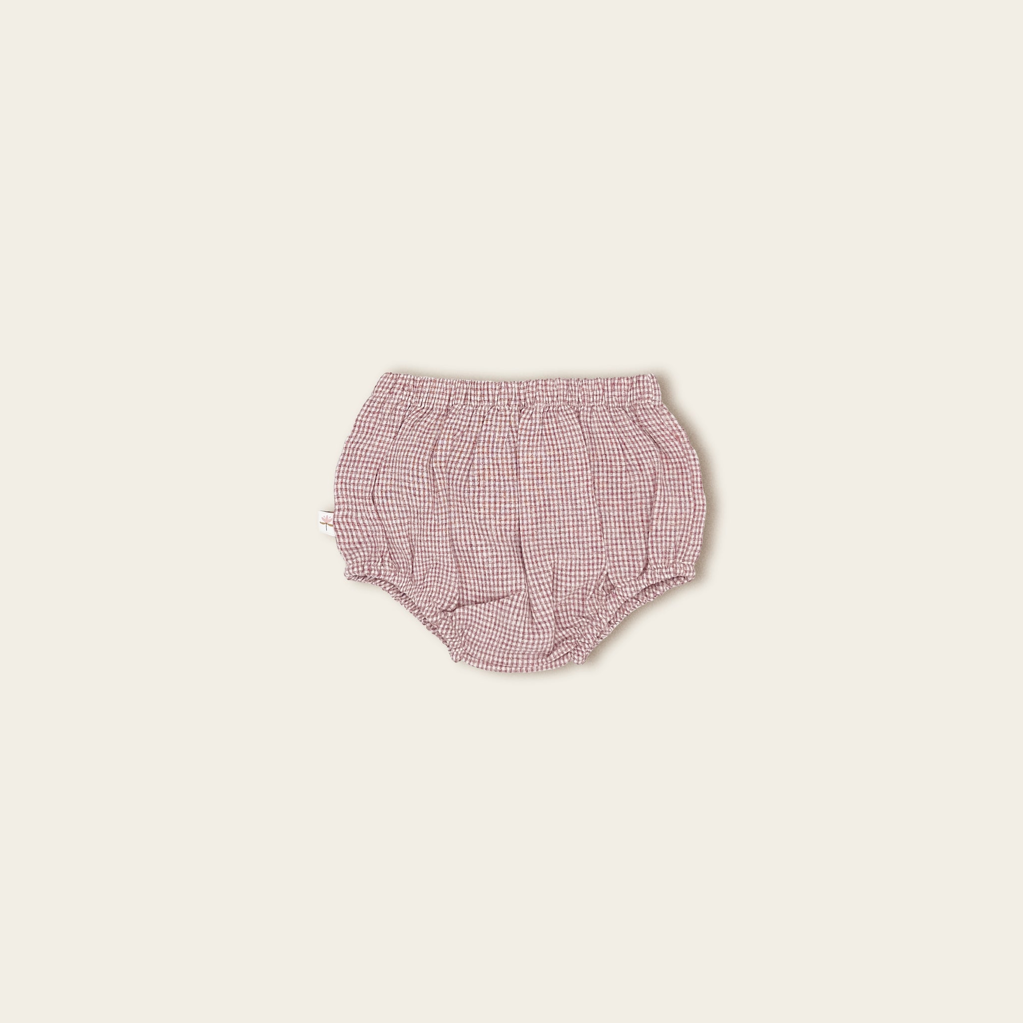 Rust Gingham Bloomers - Adorable Linen Baby Essential